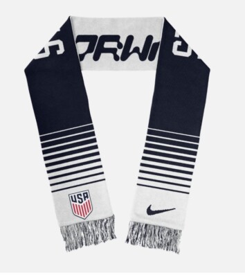 NWT Nike USA Soccer Team Double Faced Scarf Local Verbiage Navy USMNT ...