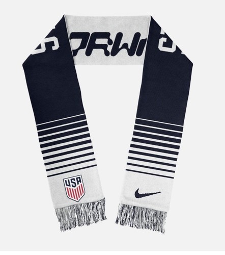 NWT Nike USA Soccer Team Double Faced Scarf Local Verbiage Navy USMNT ...