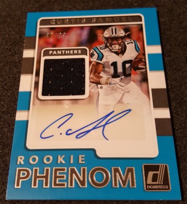 2017 DONRUSS FOOTBALL ROOKIE PHENOM CURTIS SAMUEL AUTOGRAPH JERS RELIC ...