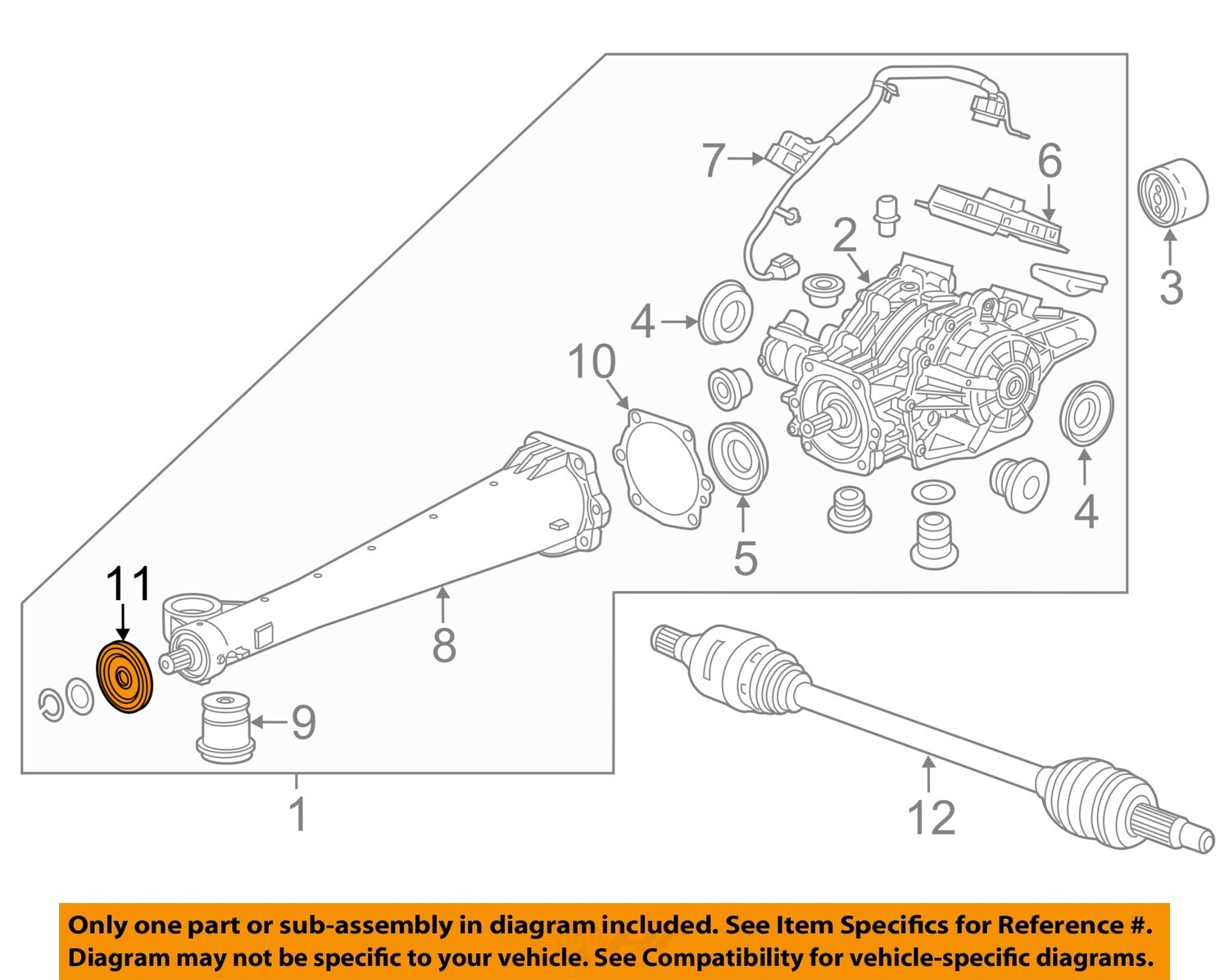 GM OEM 17-24 Acadia Rear Suspension Axle Differential-Slinger 23276833 ...