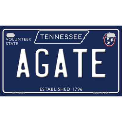 Agate Tennessee Blue Metal Motorcycle License Plate Tag Sign Car Truck ...