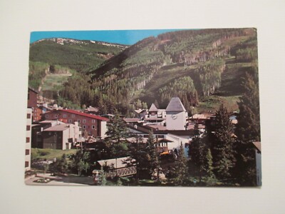 Vail Colorado Postcard Clock Tower Covered Bridge Continental Sized | eBay