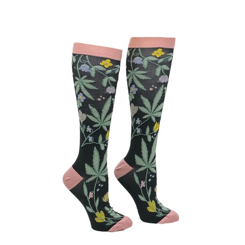 Unisex Flowers and Weed Funny 420 Compression Socks for Women and Men ...