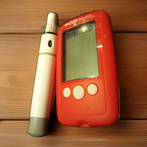 cvs health advanced glucose meter, case, lancing device & Box of ...