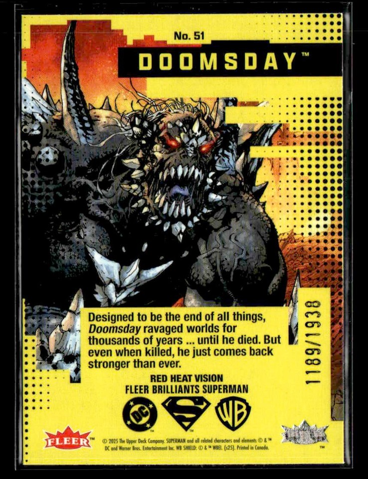 2025 Fleer Brilliants Superman - Red Heat Vision - #51 Doomsday | eBay
