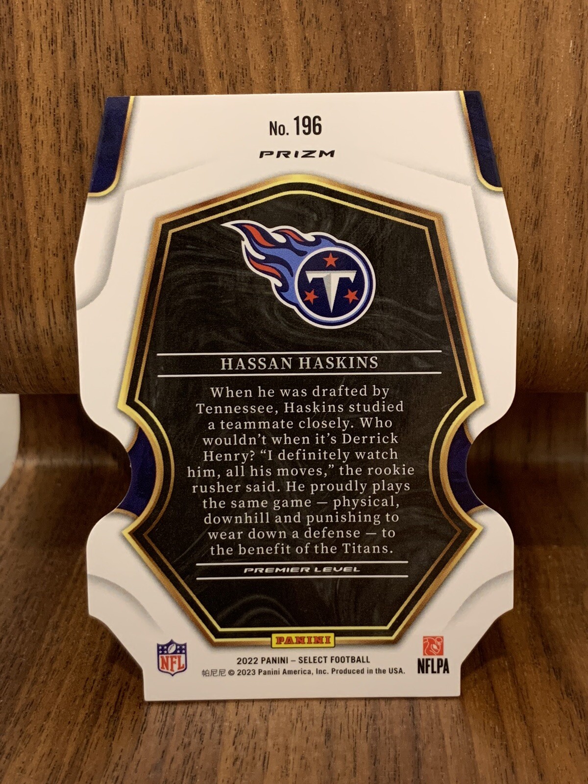 Hassan Haskins 2022 Select Premier Level Rookie Black Green Die Cut ...