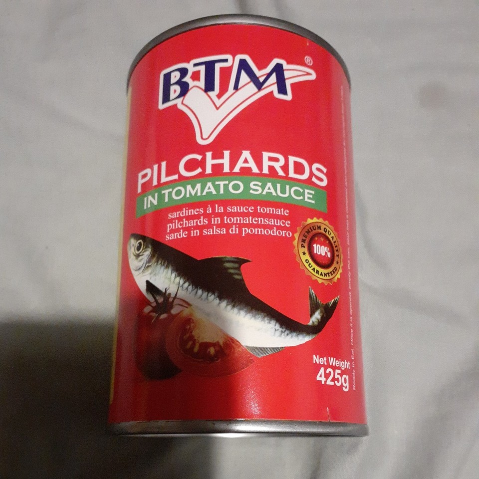 3 cans of PILCHARDS IN TOMATO SAUCE, 3 tins x 425g=1275g .Free P&P ...