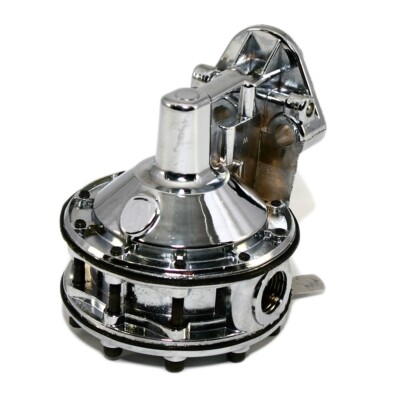 High Volume Chrome SBC Chevy 350 400 6-Valve Mechanical Fuel Pump ...