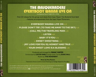 THE MASQUERADERS - EVERYBODY WANNA LIVE ON NEW CD 29667914321| eBay