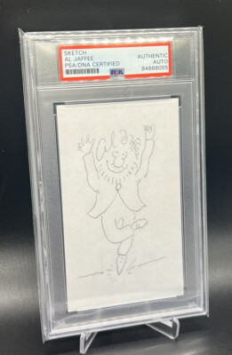 Al Jaffee Autograph Mad Magazine PSA Signed Rare Full Body Hand Drawn ...