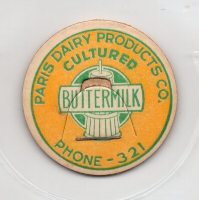 Milk Bottle Cap - Paris Dairy Products Co. - (Paris, Tennessee) - PHONE ...