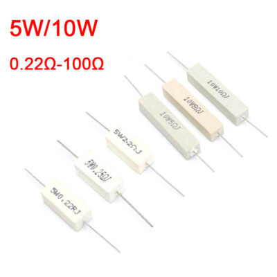 5W/10W Resistors Cement Horizontal 5% Resistance Tolerance 0.22/0.25/0. ...