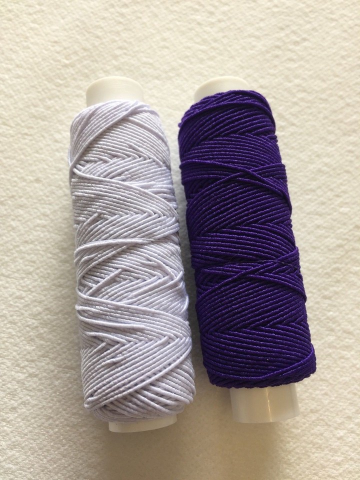 SHIRRING SHEARING ELASTIC THREAD 20 METRE SPOOLS PACK OF 2 REELS SEWING ...