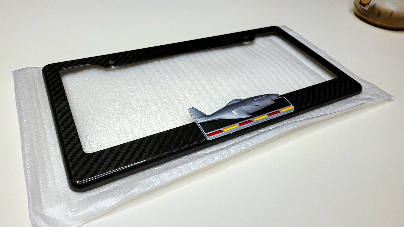 LUXURY 100% Carbon Fiber Roush License Plate Frame Cover (Fits Mustang ...