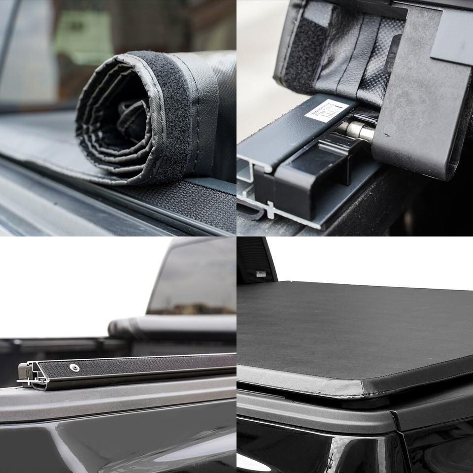 8FT Soft Roll-Up Tonneau Cover Truck Bed for 1999-2016 F250 F350 F450 ...