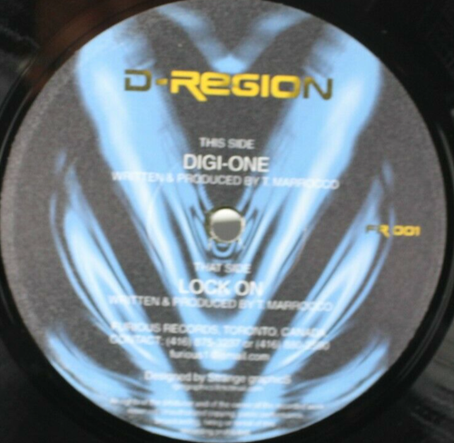 D REGION DIGI-ONE / LOCK ON 12" VINYL CANADA DNB, DRUM AND BASS DJ ...