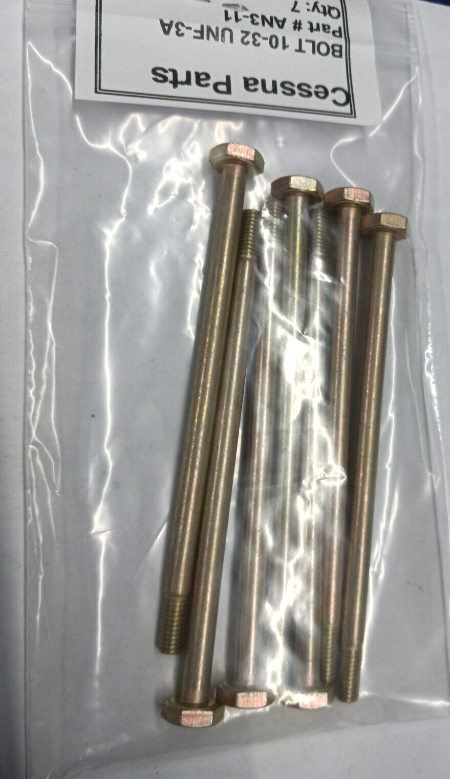 AN Part # AN3-34A Bolt (10-32 UNF-3A) (PACK/7) | 6 Month Warranty ...