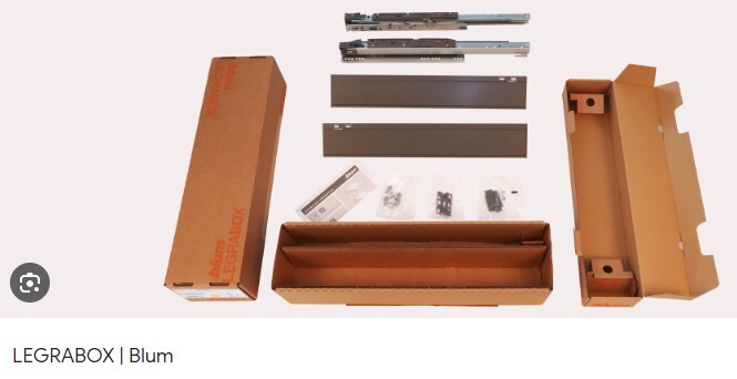 Blum LEGRABOX 22" K (5-1/16") Drawer Box Kit Stainless Steel + Free TIP ...
