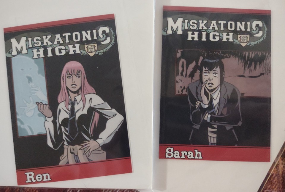Miskatonic High Comic Volumes 1-3 + Sarah & Ren Character Cards | eBay
