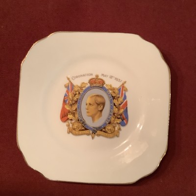 1937 King Edward VIII Coronation 6” Square Plate, Made In England | eBay