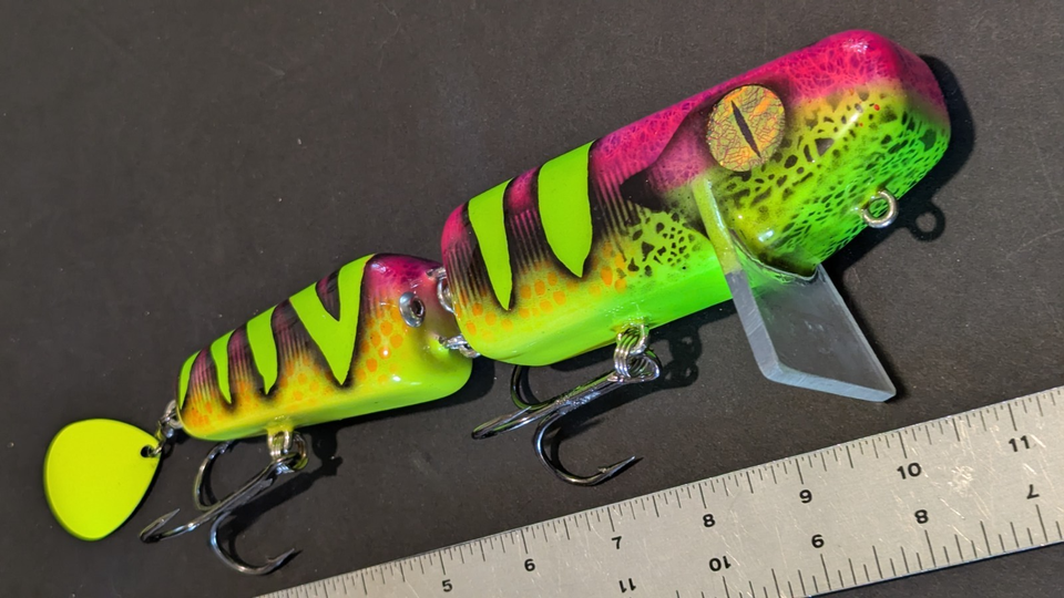 DRB Custom Baits Wobble Knocker 8.0 Musky Wake Bait | eBay