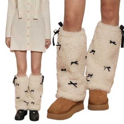 Women Faux Furs Leg Warmer Party Costumes Warm Fuzzy Leg Warmer Boot ...