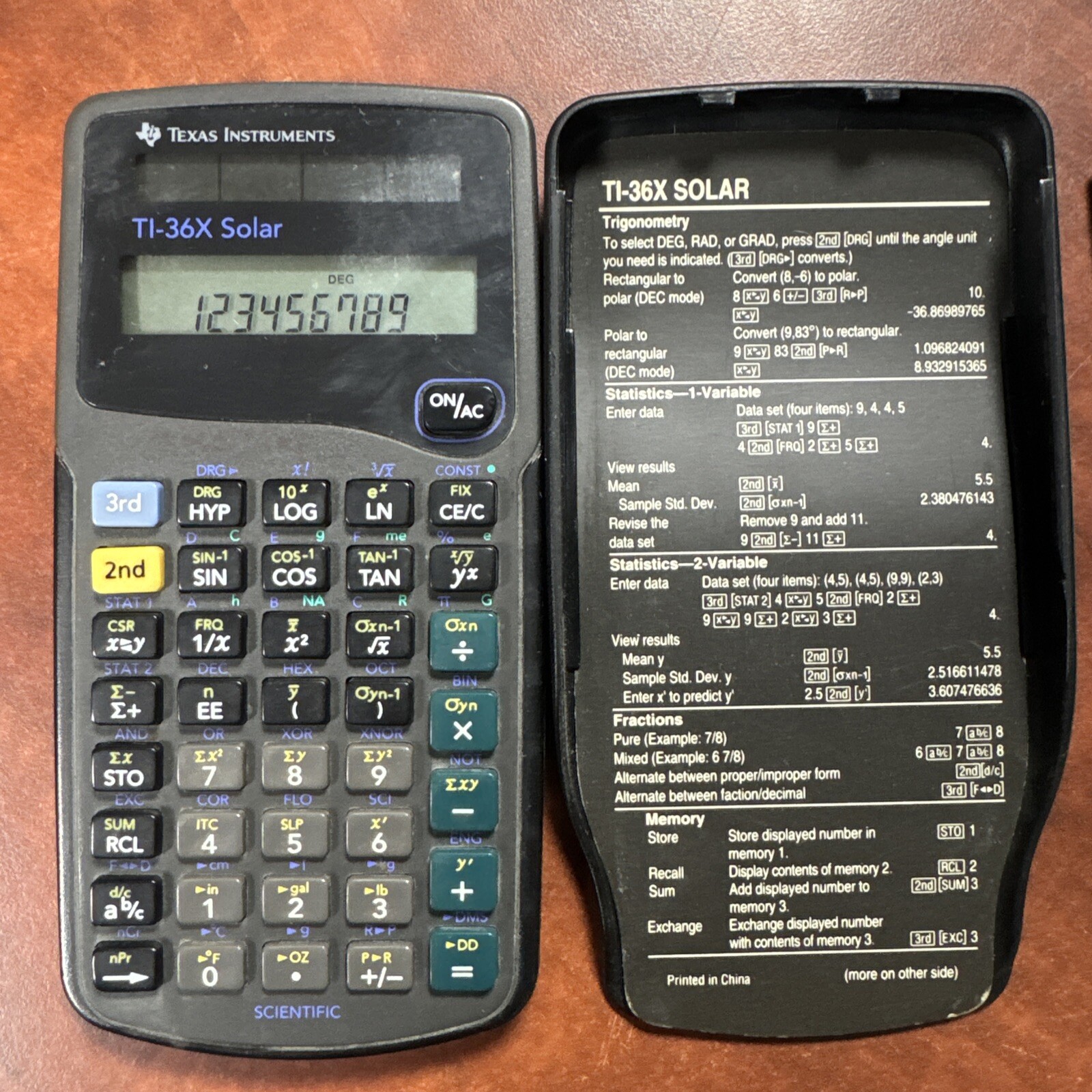 Texas Instruments TI-36x Solar Calculator Scientific Calculator | eBay