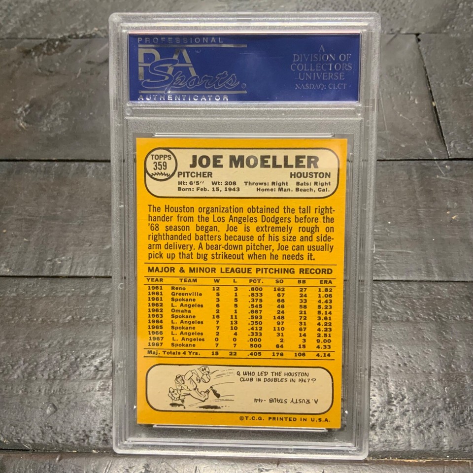1968 Topps Joe Moeller #359 *Astros* PSA 9 MINT | eBay