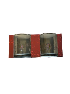 (2) Dupe Anthropologie Pink Christmas Tree Cookie Juice Glass Cups set ...