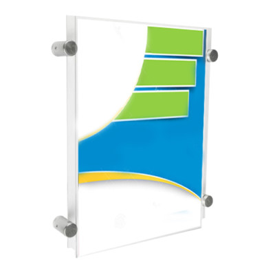 A0 A1 A2 A3 A4 Acrylic Display Panel Poster Kit side grips Portrait ...