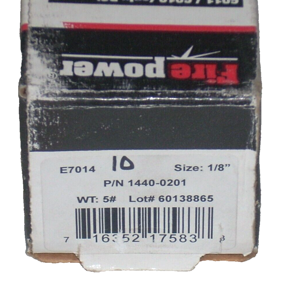 Victor Firepower 7014 Welding Rods 1/8 in Dia Low Hydrogen Electrodes 5 ...