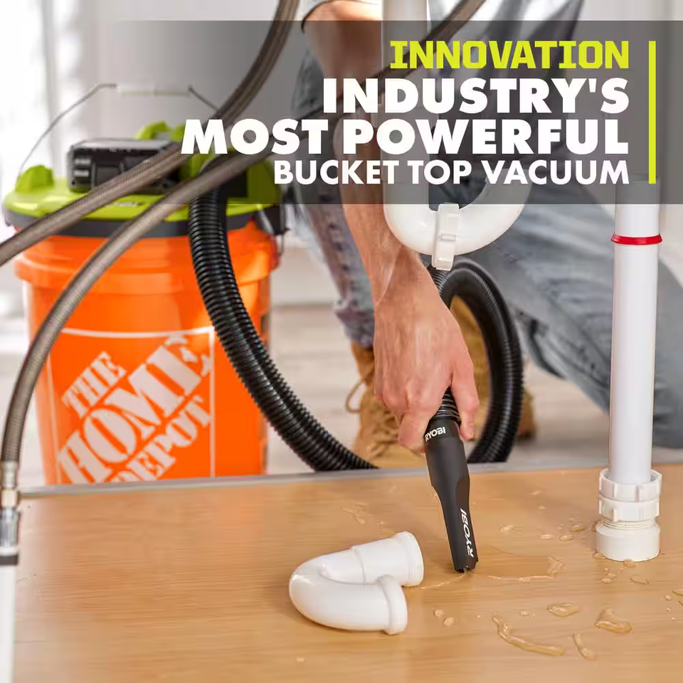 NEW Cordless 18V Wet/Dry Bucket Vacuum 5-Gal Crevice Tool & Filter Bags ...