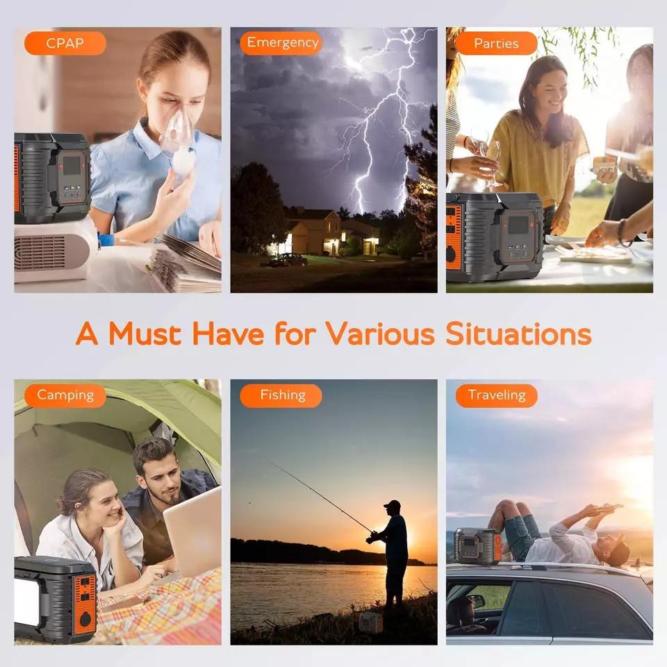 266Wh Portable Generator, 240V, off grid, camping, Motor Homes, garden ...