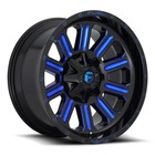 FUEL Hardline D646 20X9 6X120/6X139.7 ET19 Gloss Black w/Candy Blue ...