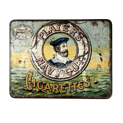 Retro Vintage Players Cigarettes Navy Cut Smoking Advert Man Cave Metal ...