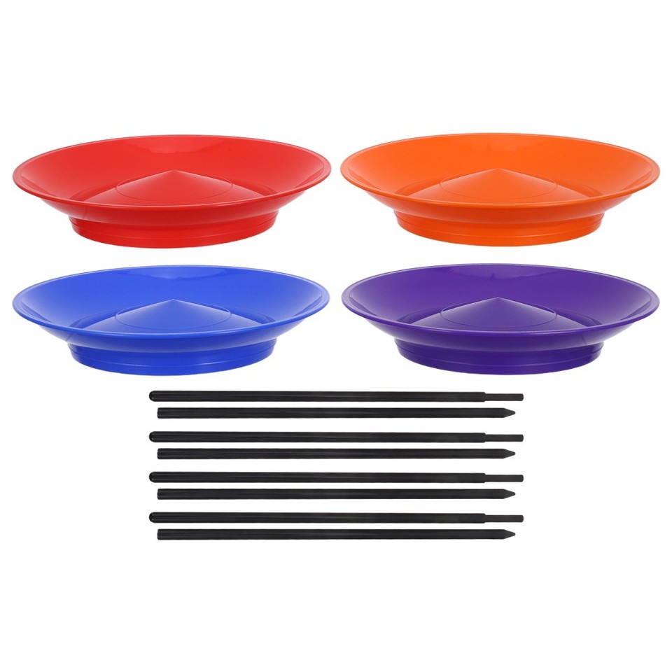 4 Pcs Spinning Juggling Disk Hobby Plate Set Circus Act Plates Prop ...
