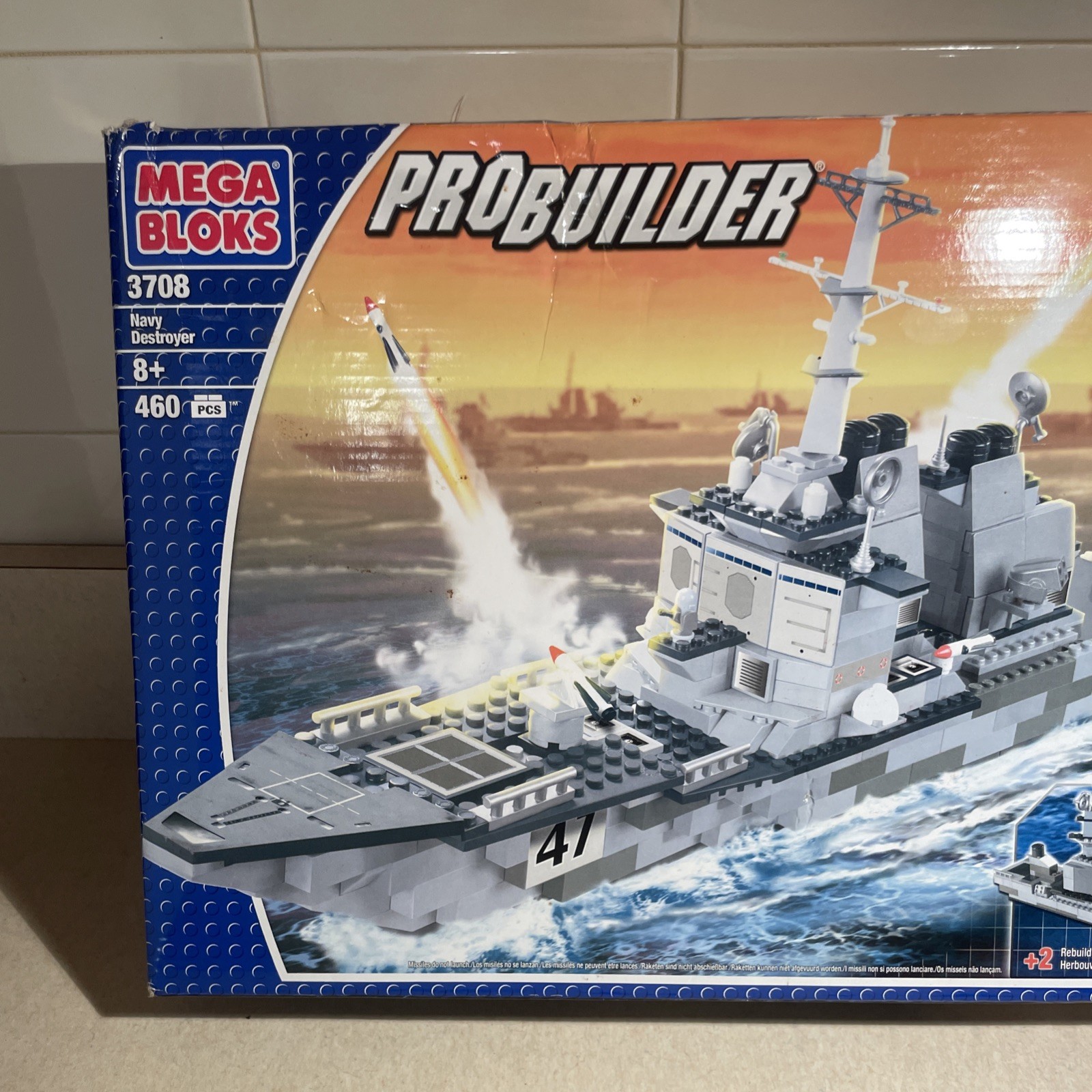 Mega Bloks 3708 Navy Destroyer PRO BUILDER 460 PCS NIB | eBay