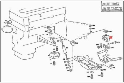 Genuine MERCEDES C107 C123 R107 S123 W114 W123 Rubber mounting ...