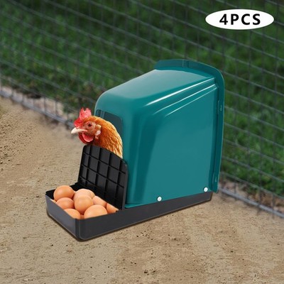 4pcs Chicken Nesting Boxes For Laying Eggs, Plastic Nesting Box Eggs ...