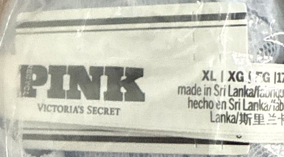 Victoria Secret Bling Lacie Logo Scoop Thong Hydrangea Blue XL | eBay