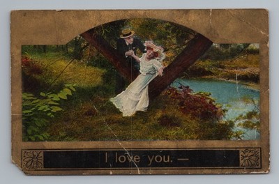 Love Letter Postcard with Unique Text Vintage Postcard | eBay