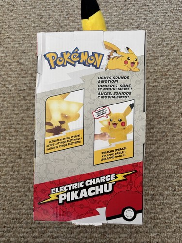 New In Box POKÉMON Electric Charge Pikachu 10" Talking Plush w/ Lights ...