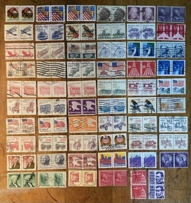 60 used coil pairs all different US postage stamps | eBay