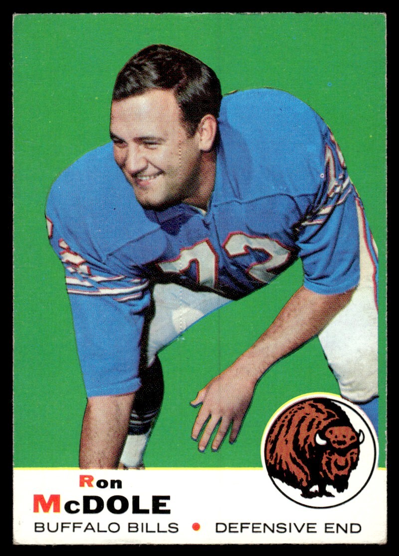1969 Topps Football Card Ron McDole Buffalo Bills #78 EX-MT | eBay