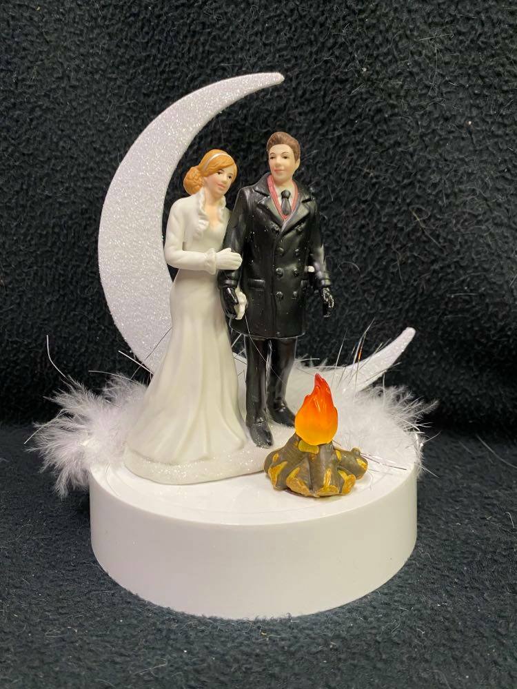 Camping Bride And Groom Cakes