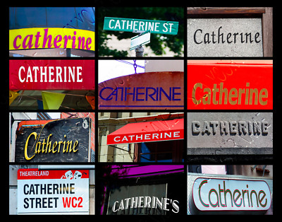 CATHERINE Name Poster featuring photos of actual signs | eBay