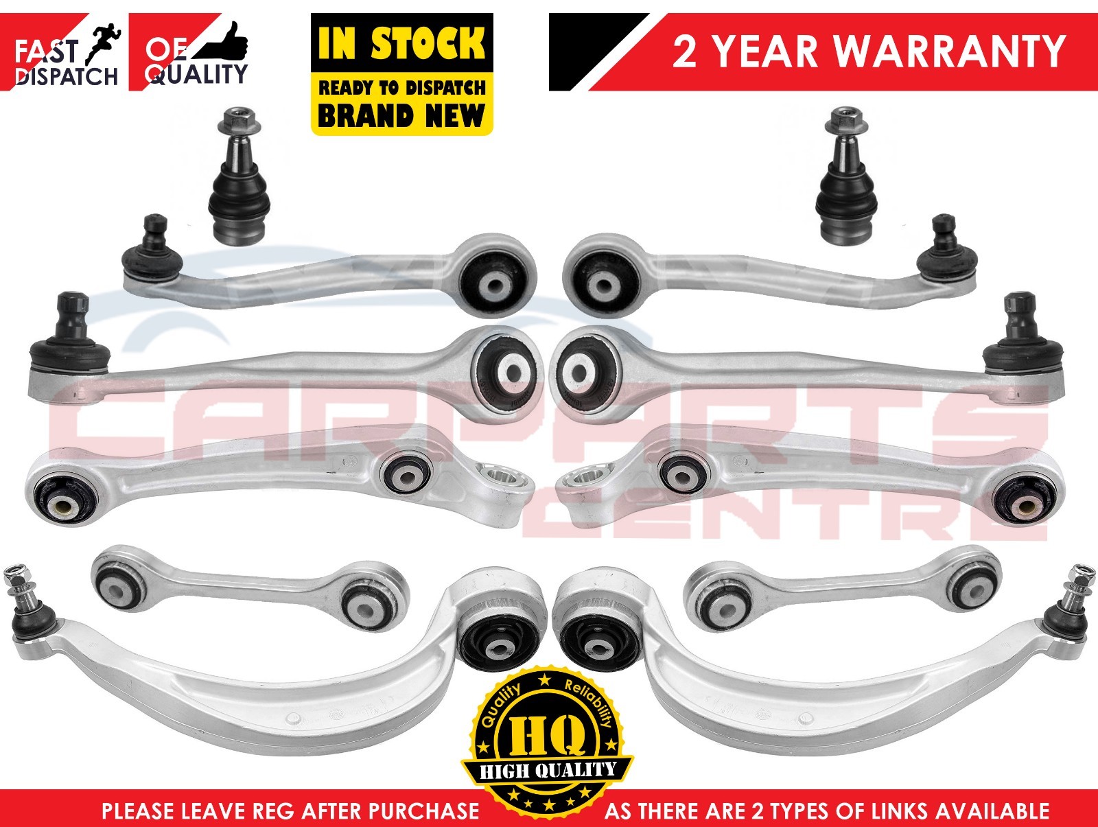 FOR AUDI A6 2.0 3.0 TDI C7 FRONT SUSPENSION WISHBONES ARMS LINKS BALL ...