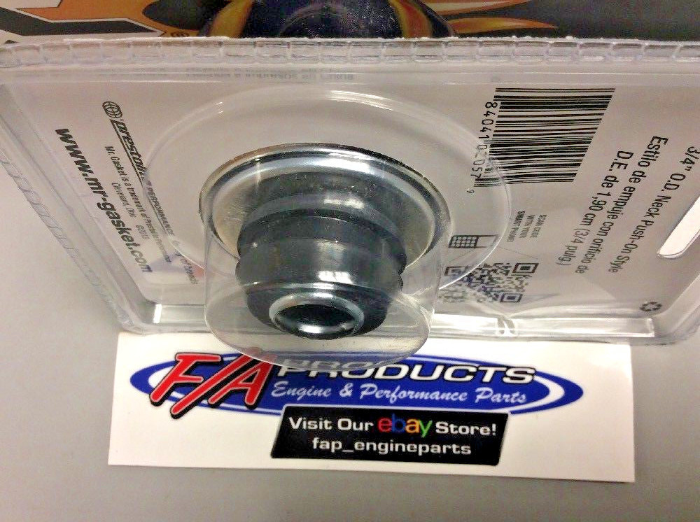 Chrome Push In PCV Crankcase Breather / Valve Cover Cap Mr Gasket 2057 ...