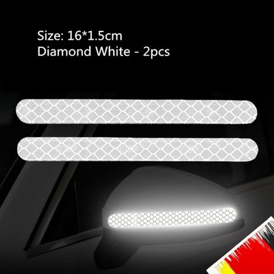 2Pcs Warning Anti-collision Reflective Strips Secure Auto Exterior ...
