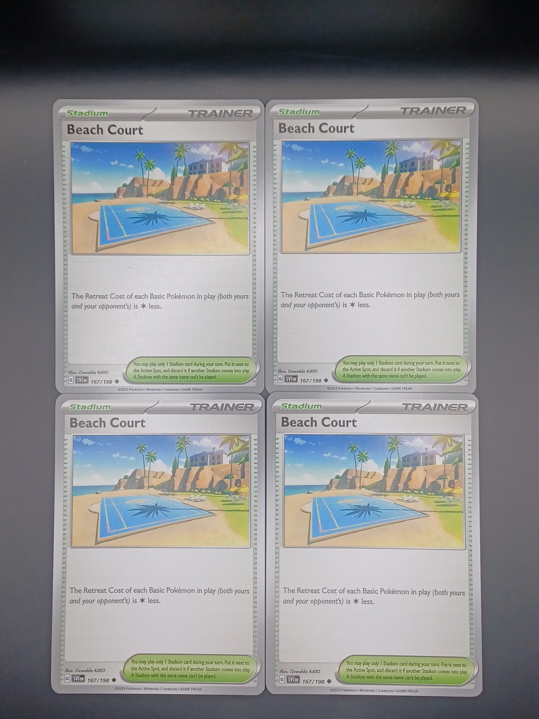 Pokemon : 4XSV SCARLET & VIOLET BEACH COURT 167/198 UNCOMMON 4X PLAY ...